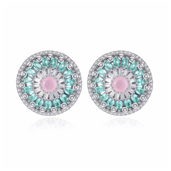 Jewelry | Swarovski Crystals The Danica Round Earrings | Poshmark